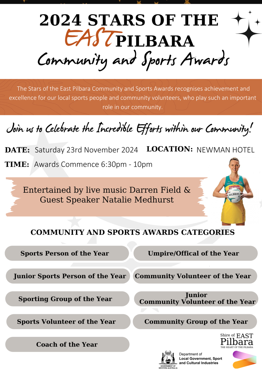 Stars of the East Pilbara Community & Sports Awards » Shire of East Pilbara