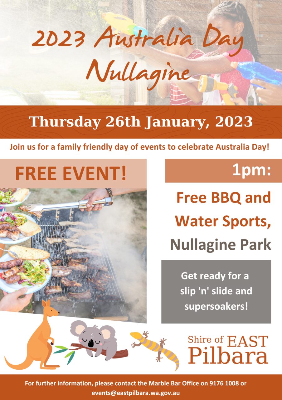 Australia Day - Nullagine 2023 » Shire of East Pilbara